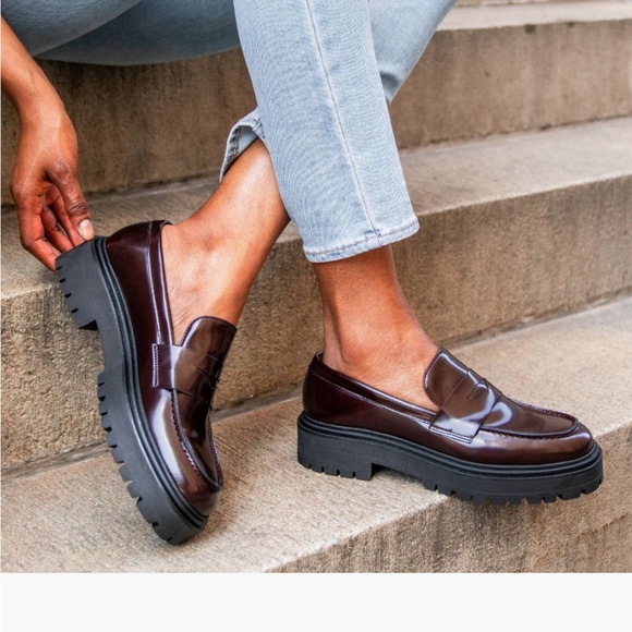 Thursday Boot Company | Shoes | Penny Platform Loafers Burgundy | Poshmark